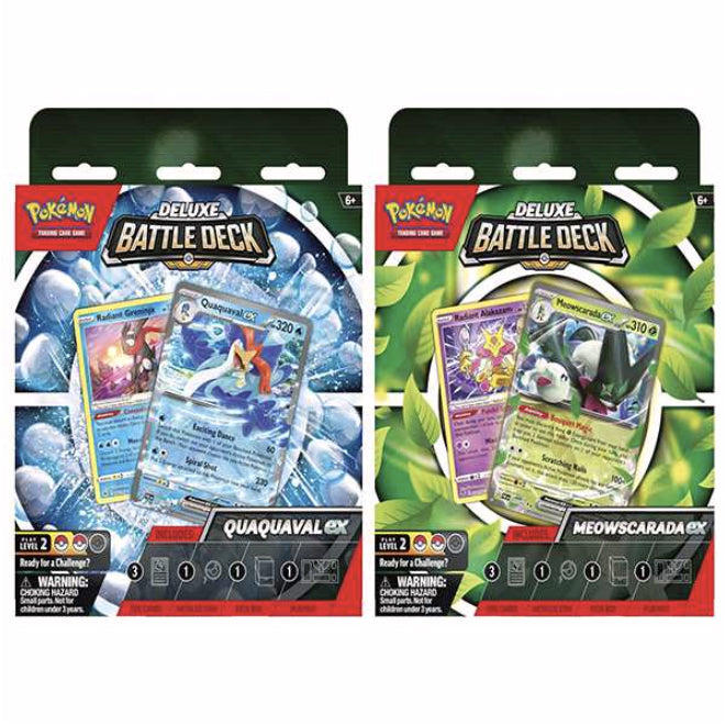 Pokémon TCG: Deluxe Battle Decks - Quaquaval ex / Meowscarada ex ...
